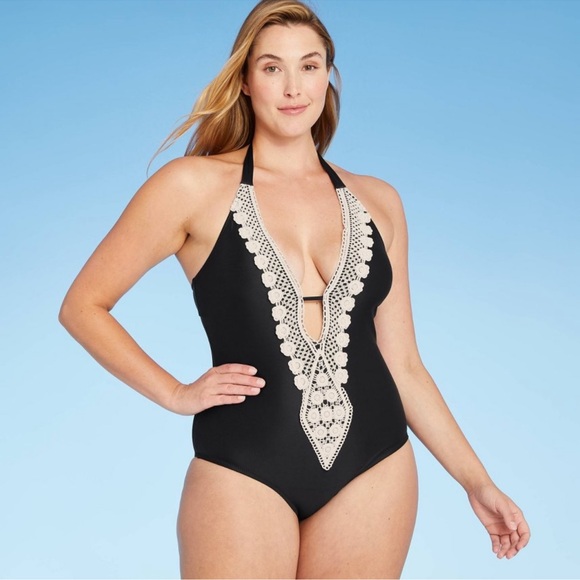 Kona Sol Swim Nwt Kona Sol Womens Crochet Necklace Medium Coverage